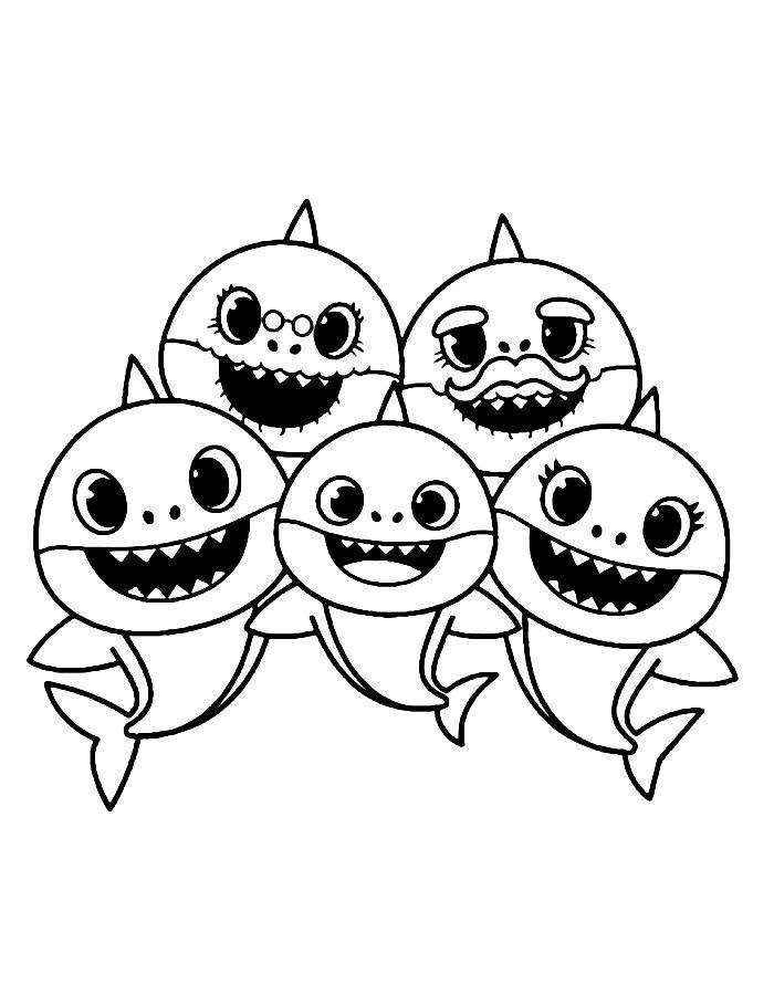 Baby Shark Coloring Pages Free Printable PDF Baby Shark Coloring Pages Free Printable PDF