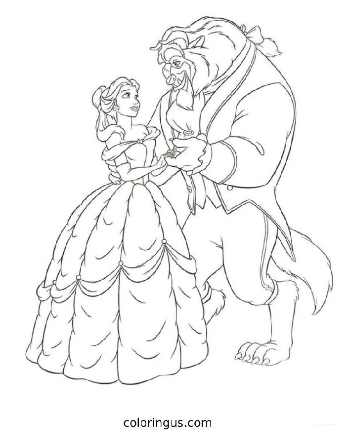 Beauty And The Beast Coloring Pages (Free Printable PDF)