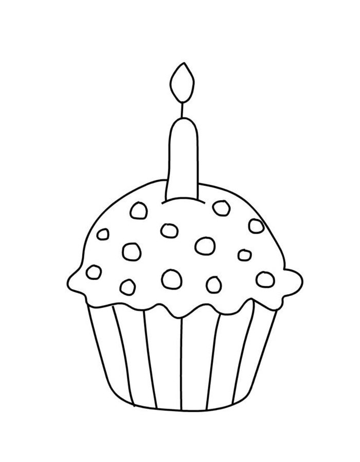 Cupcake Coloring Pages (Free Printable PDF)