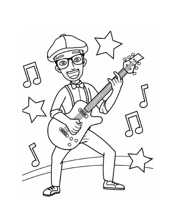 Blippi coloring pages (Free Printable PDF)