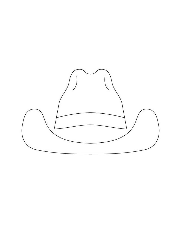 Cowboy Hat Coloring Page Cowboy Hat Coloring Page