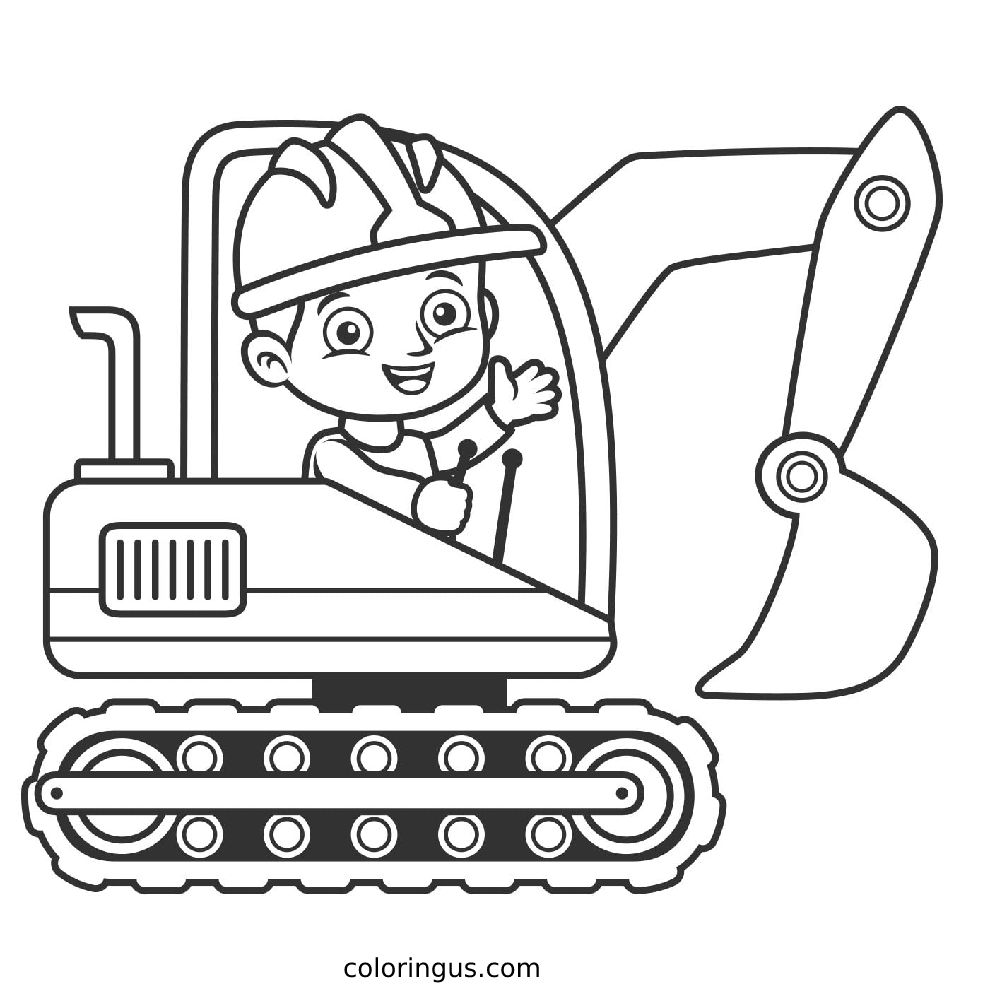 Excavator Coloring Pages Free Printable PDF Excavator Coloring Pages Free Printable PDF