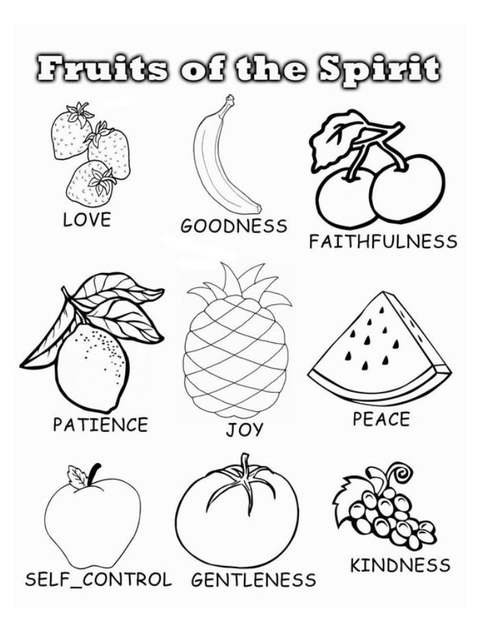 Free Fruit Of The Spirit Coloring Page