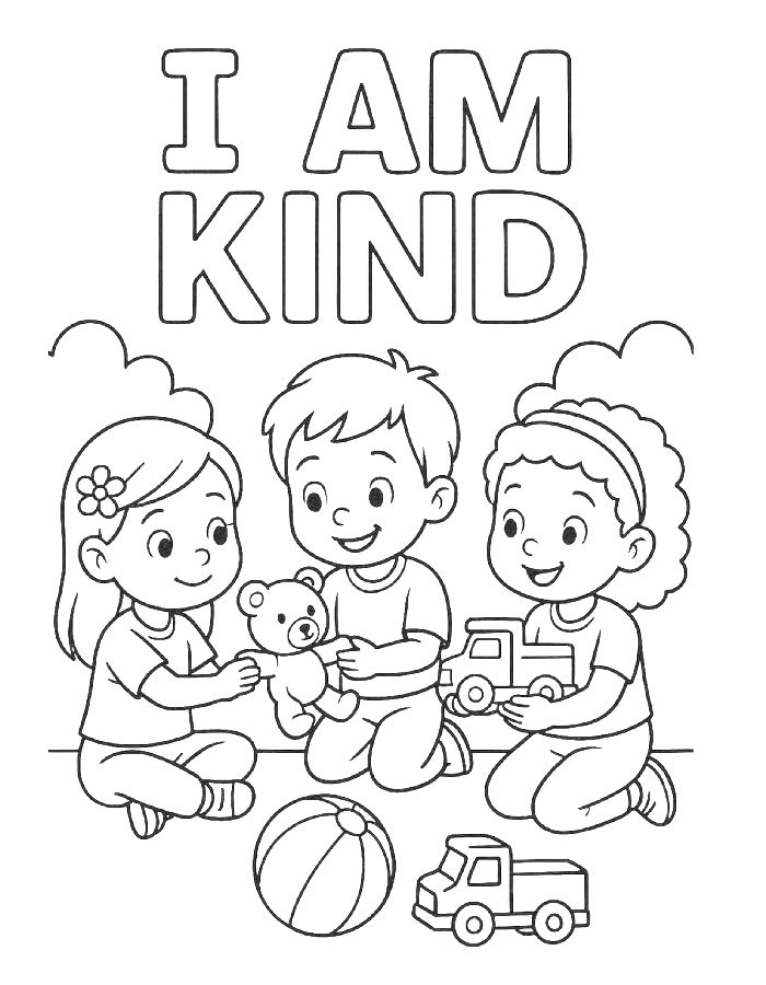 Kindness Coloring Pages (Free Printable PDF)