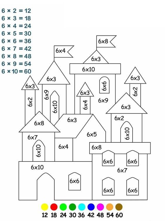 Multiply And Color Worksheet Coloring Page Coloringus Multiply And Color Worksheet Coloring Page Coloringus