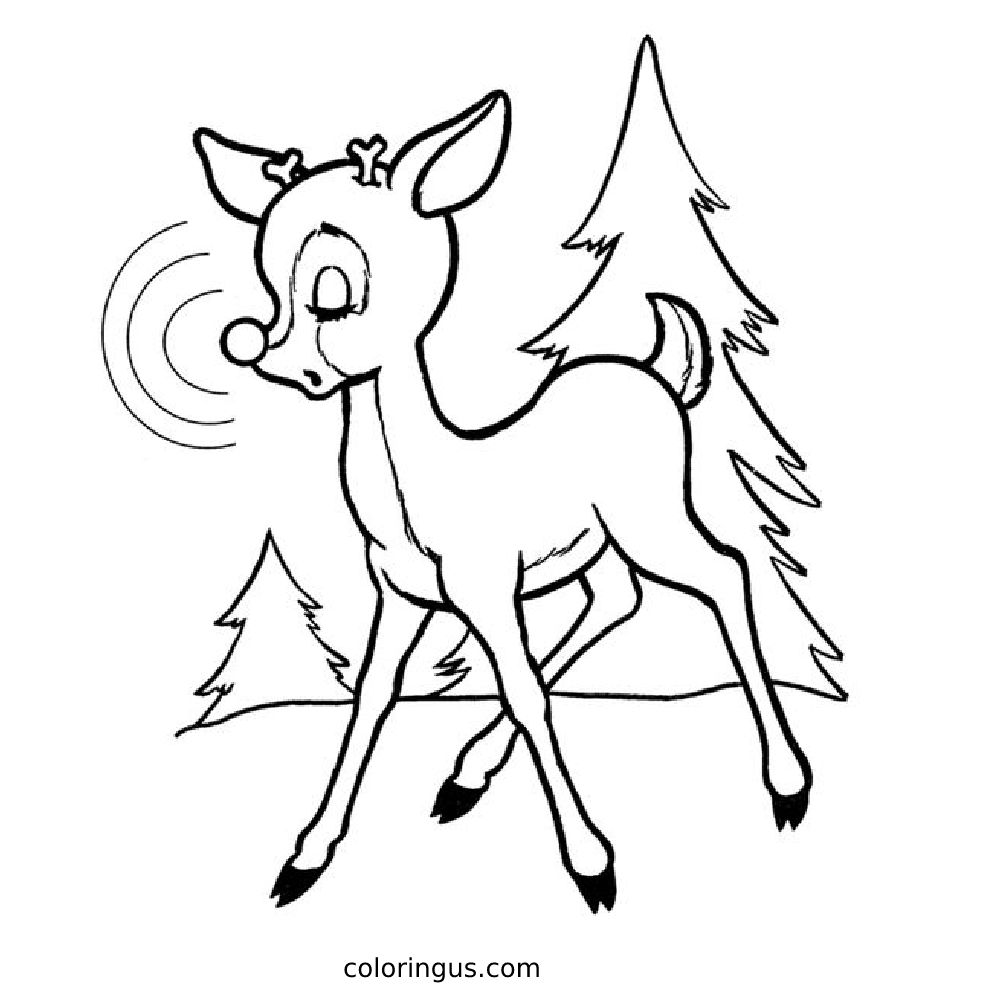 Rudolph Coloring Pages Free Printable PDF Rudolph Coloring Pages Free Printable PDF