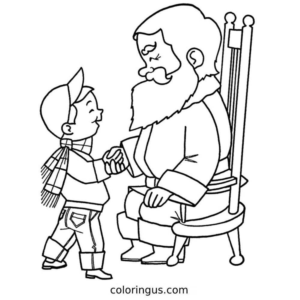 Santa Coloring Pages Free Printable PDF Sheets Santa Coloring Pages Free Printable PDF Sheets