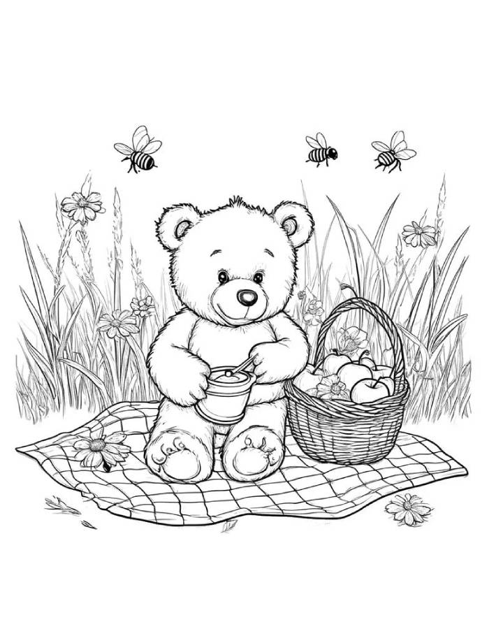 Teddy Bear Coloring Pages (Free Printable PDF)